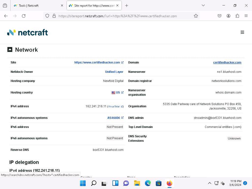 CEHv13 Lab - Module 02: Footprinting and Reconnaissance - NetSec