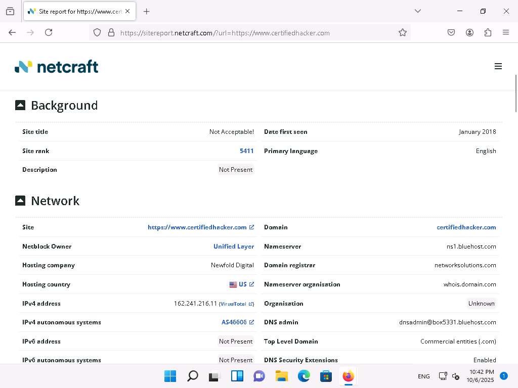 CEHv13 Lab - Module 02: Footprinting and Reconnaissance - NetSec