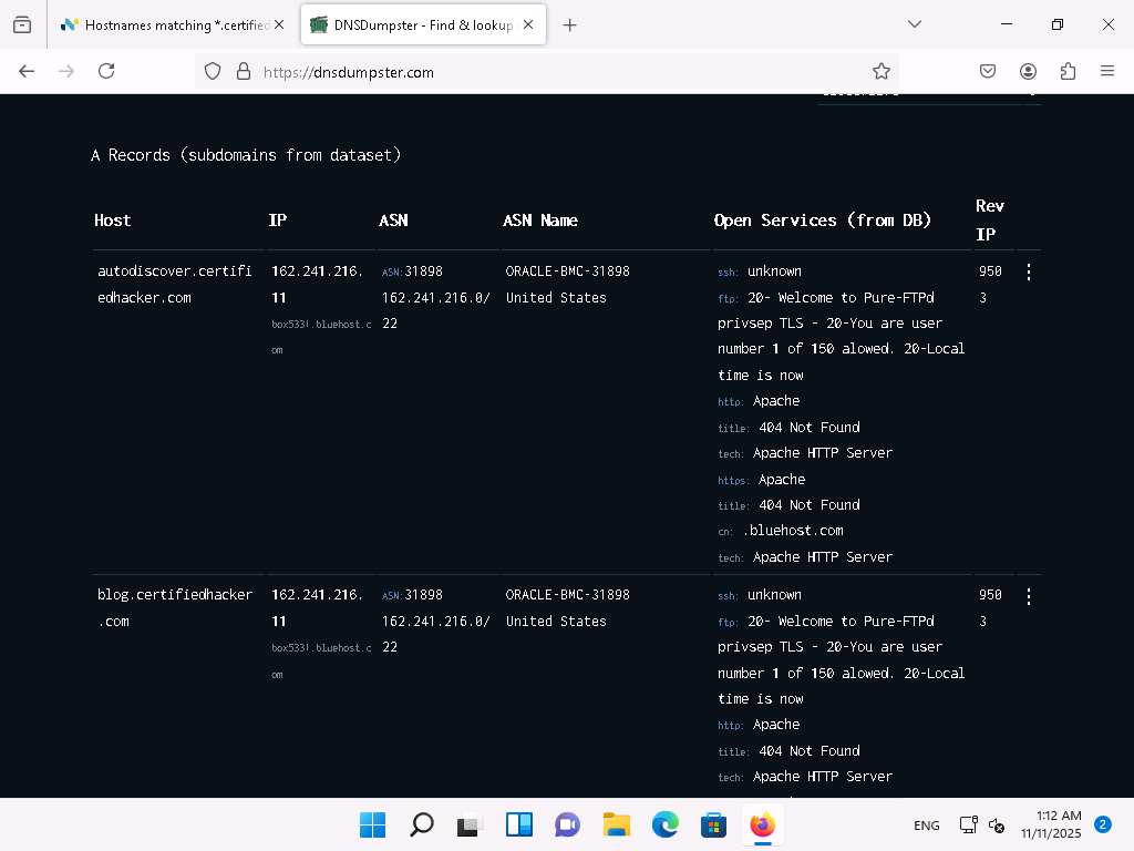 CEHv13 Lab - Module 02: Footprinting and Reconnaissance - NetSec