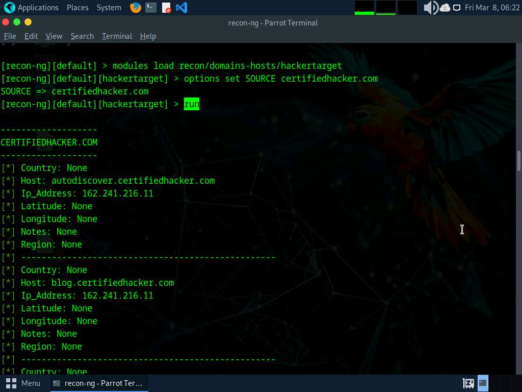CEHv13 Lab - Module 02: Footprinting and Reconnaissance - NetSec